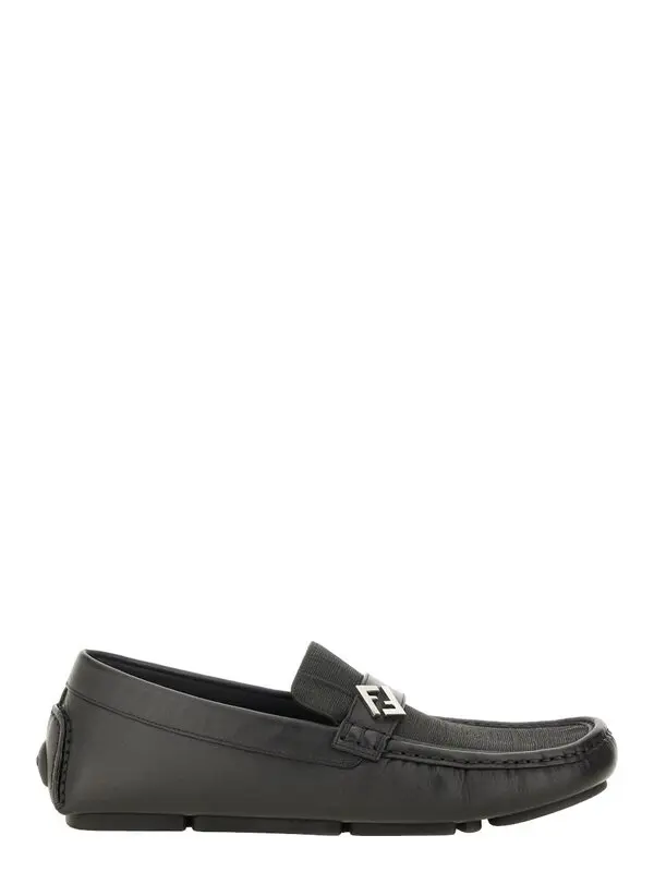 Fendi Ff Squared Driver Loafers - Brown
