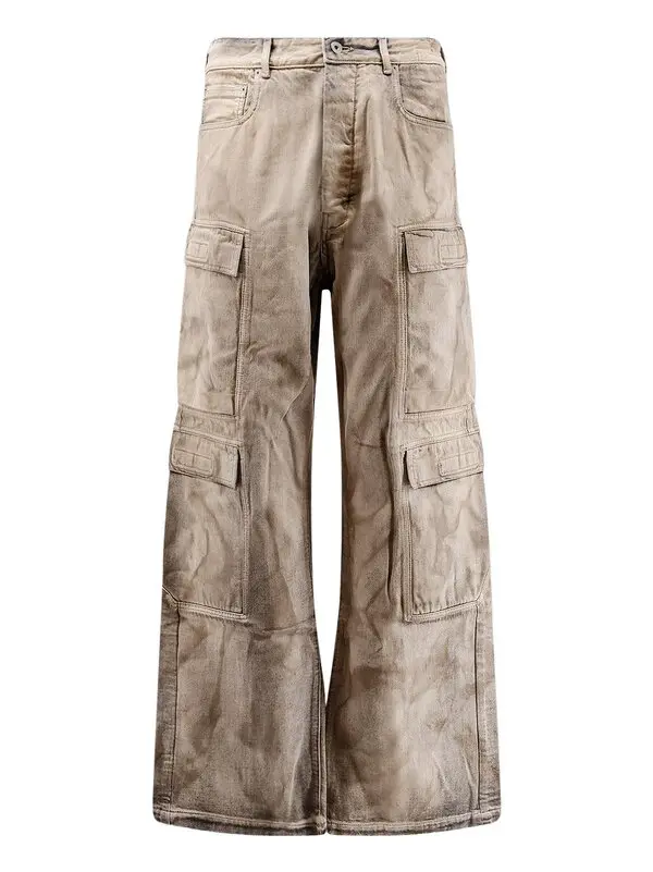 Rick Owens Cargo Denim Jeans - Gray