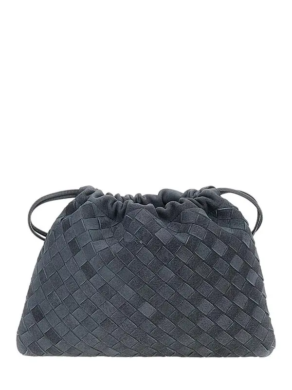 Bottega Veneta Medium Suede Intrecciato Pouch - Multicolor