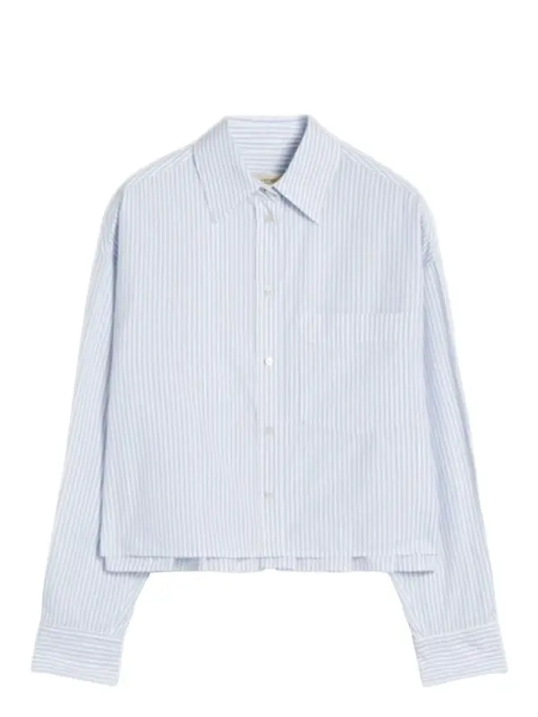 Max Mara Striped Cotton Shirt - Blue
