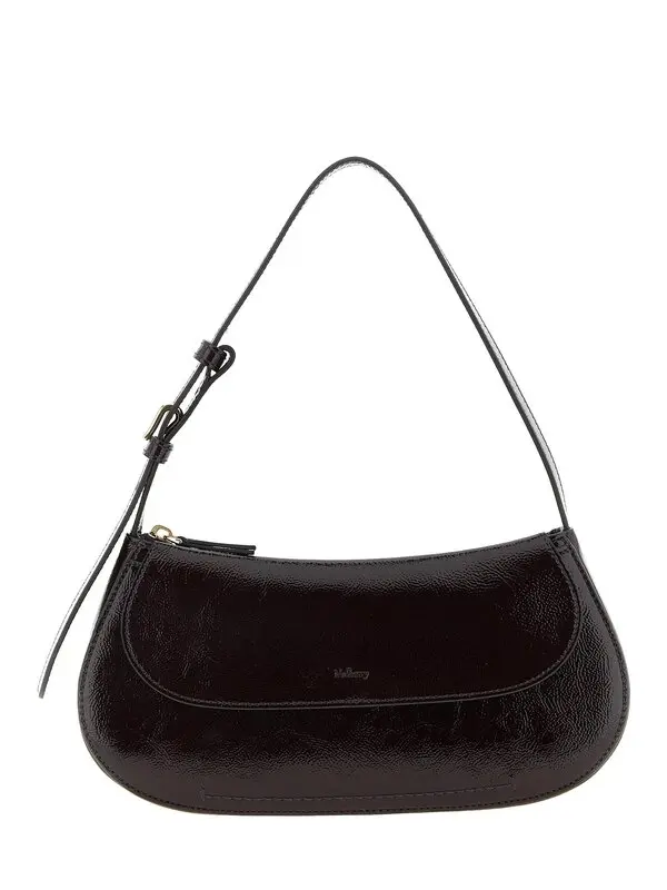 Mulberry Clovelly Patent Leather Shoulder Bag - Purple