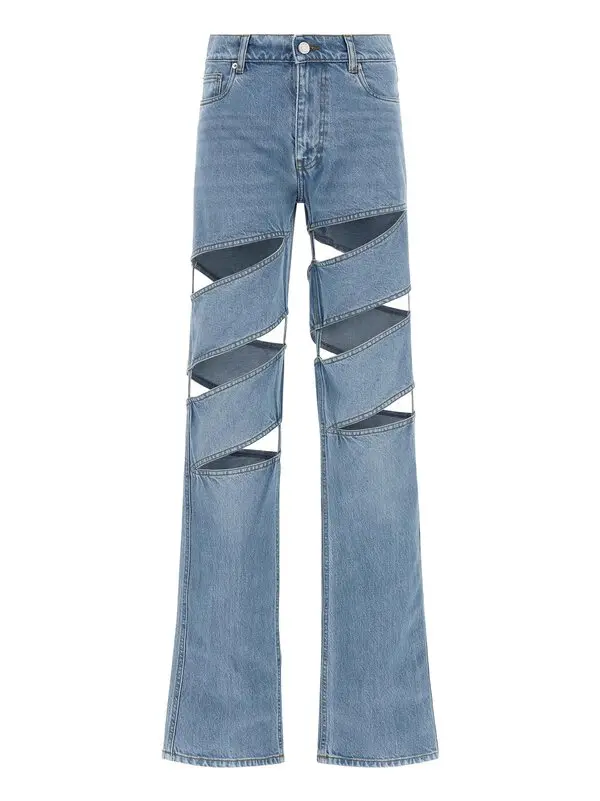 Coperni Spiral Cut-out Jeans - Blue
