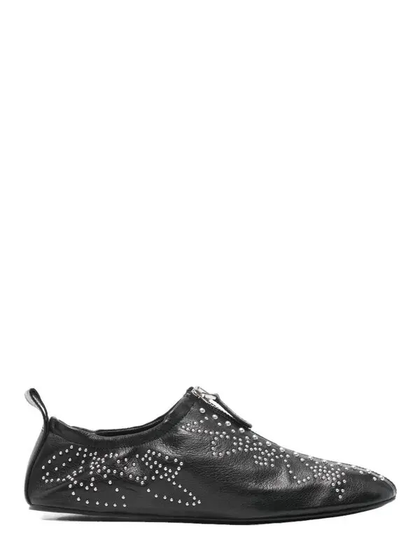 Chloé Susanna Studded Leather Flat Shoes - Multicolor