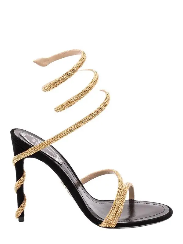 Rene Caovilla Embellished Spiral Strappy Sandals - Multicolor