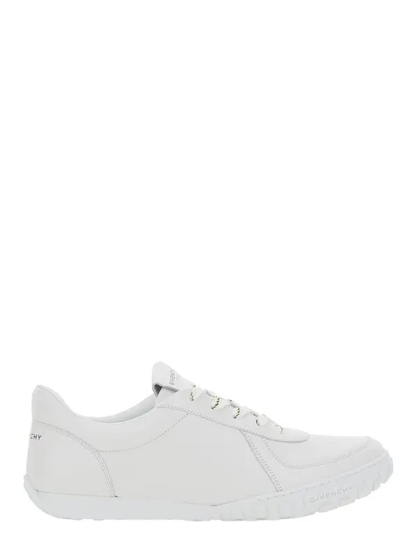 Givenchy Glide Runner Sneakers With Contrasting Details In Leather - White