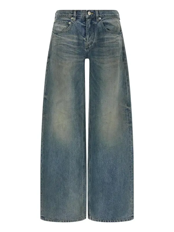 Balenciaga Baggy Outback Cotton Jeans - Blue