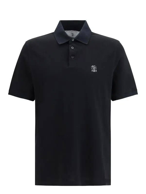 Brunello Cucinelli Cotton Polo - Black
