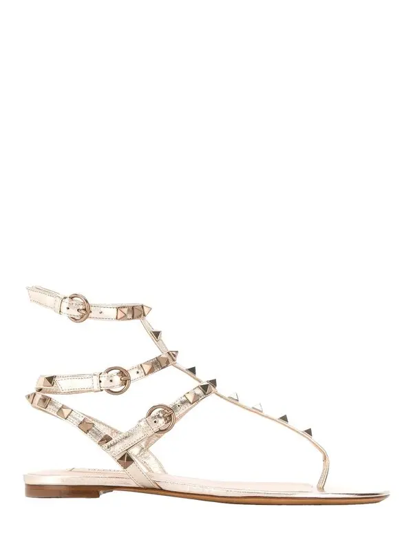 Valentino Garavani Rockstud Leather Thong Sandals - Multicolor