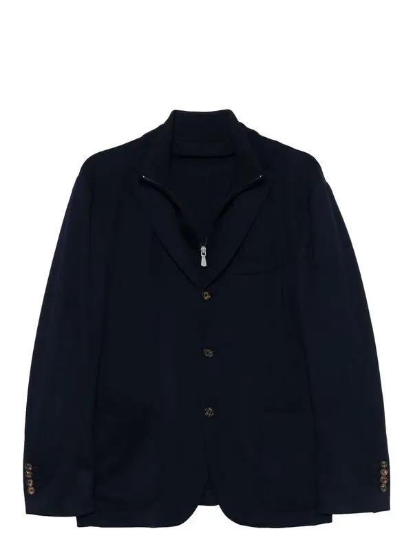 Eleventy Layered Wool Blazer - Blue