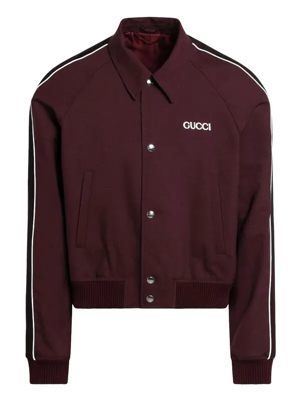 Gucci Wool Blend Bomber Jacket - Red