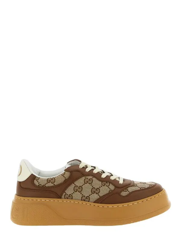 Gucci Calfskin Leather Sneakers - Brown