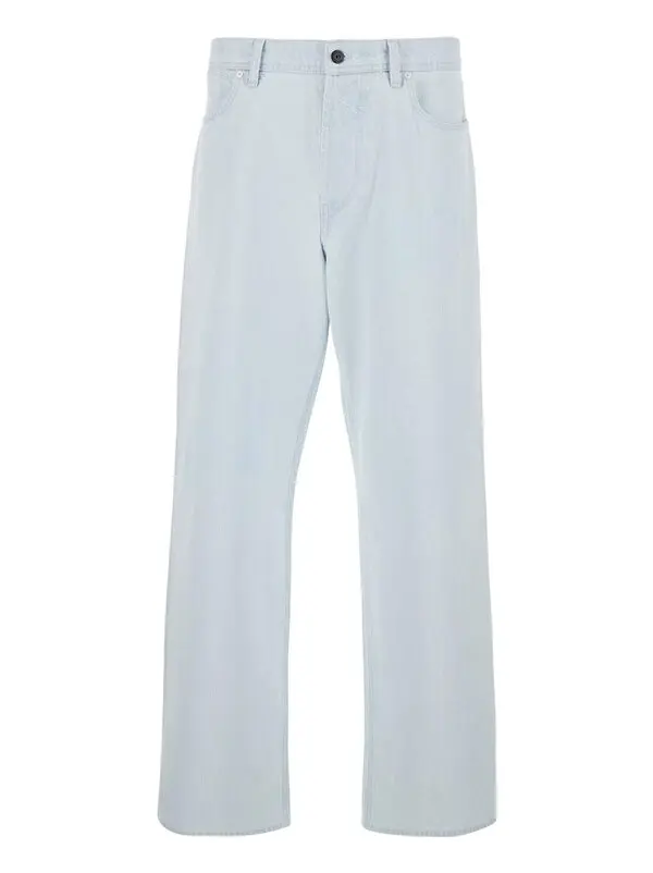 Stone Island Light Wash Denim Jeans With Logo Patch - Blue