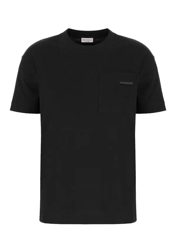 Brunello Cucinelli Cotton T-shirt With Sheer Panels - Multicolor