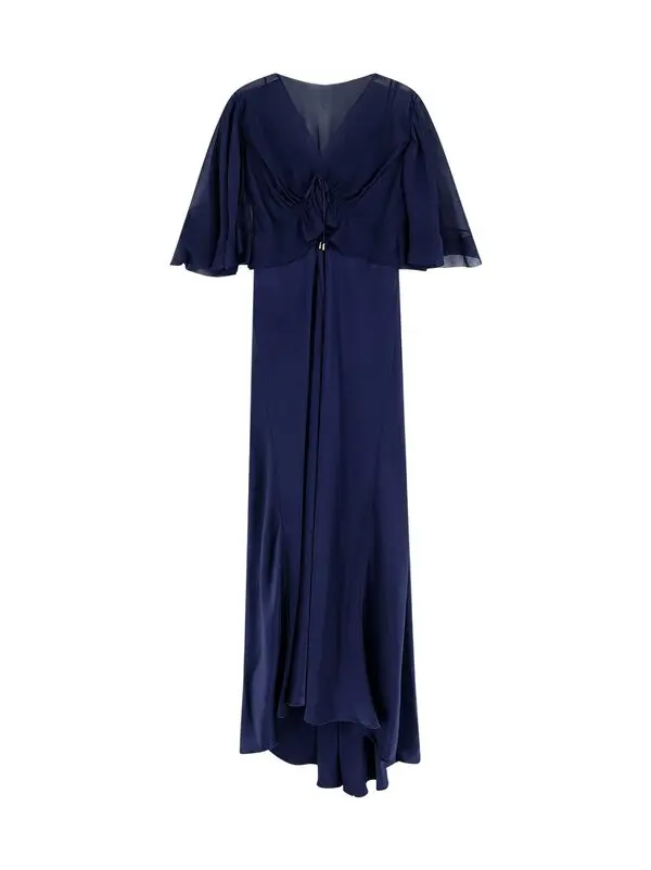 Alberta Ferretti Long Voile Dress - Multicolor