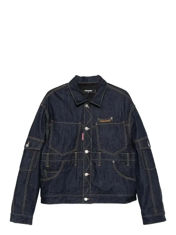 Dsquared2 Denim Jacket With Paneled Design - Multicolor