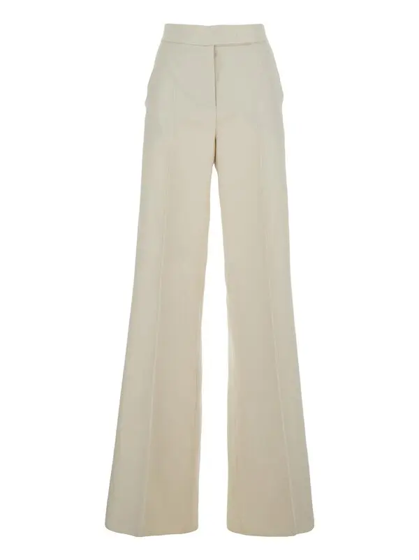 Max Mara High-waisted Linen Pants - Multicolor