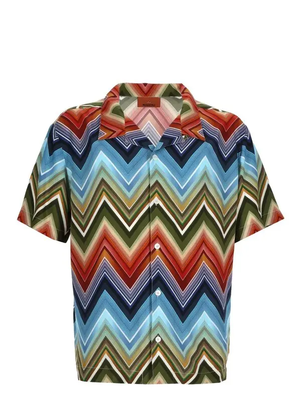 Missoni Viscose Short Sleeve Shirt - Multicolor