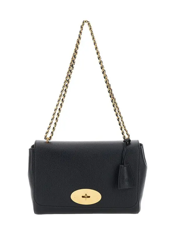 Mulberry Medium Lily" Shoulder Bag With Leather Plate - Multicolor