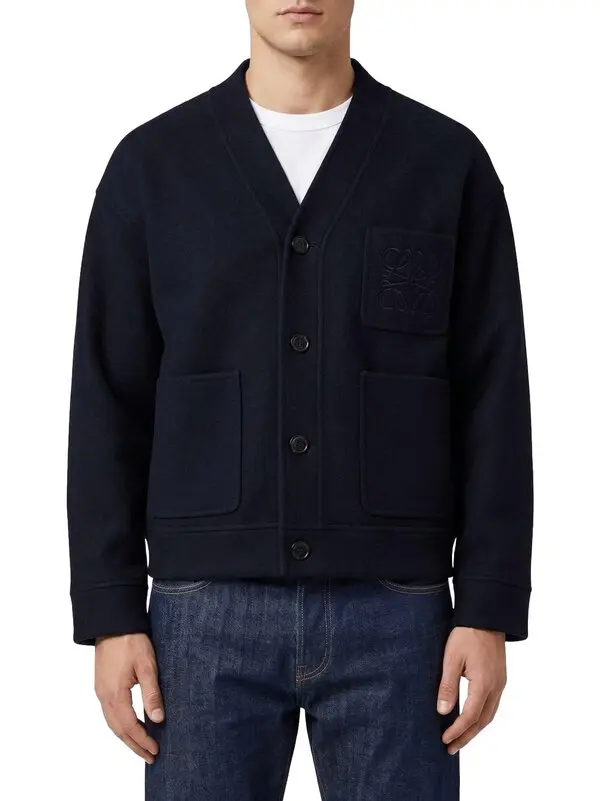 Loewe Navy Wool And Cashmere Sweater - Blue