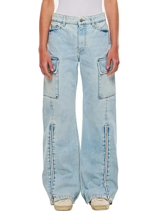 Stella McCartney Wide Leg Cargo Denim - Multicolor