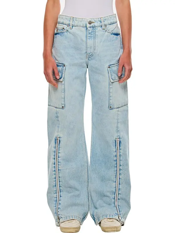 Stella McCartney Wide Leg Cargo Denim - Multicolor