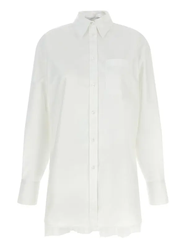 Sportmax Cotton Blend Shirt With Chain Detail - White