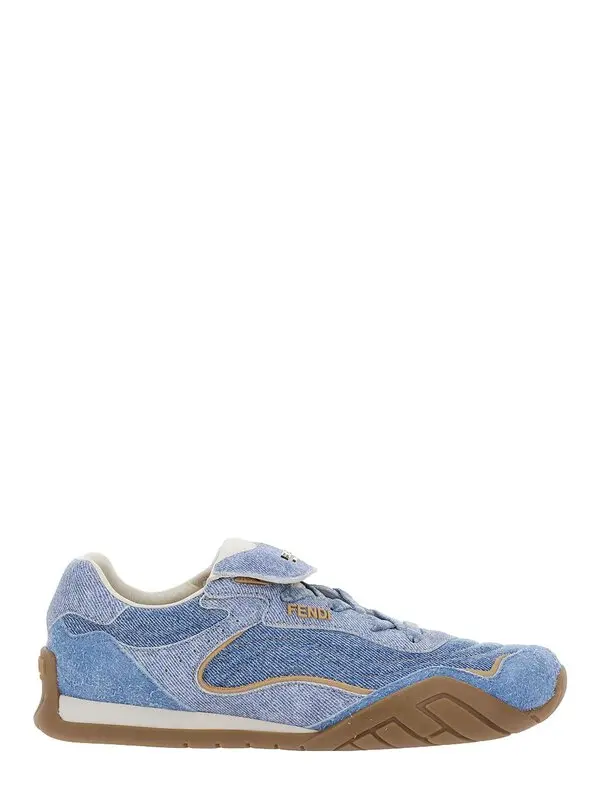Fendi Low Top Sneakers With Logo Detail - Multicolor