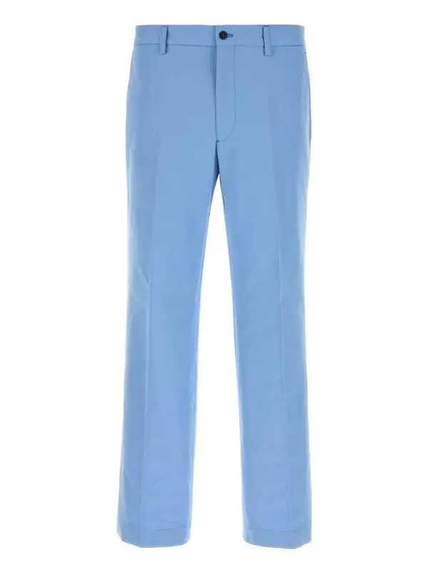 Prada Tailored Cotton Trousers - Blue