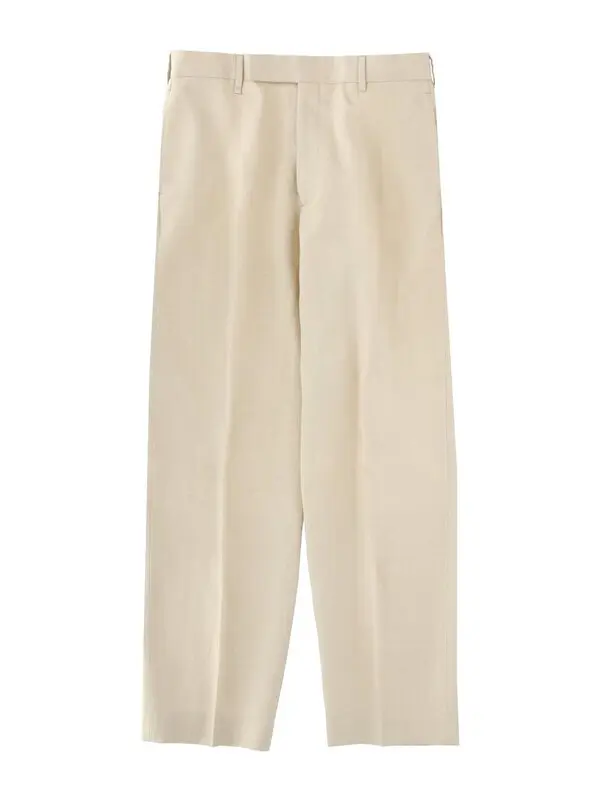 Paul Smith Relaxed Fit Linen Trousers - Cream