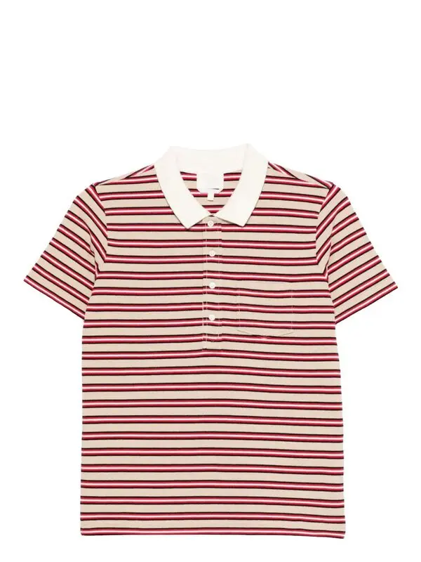A.p.c. Striped Organic Cotton Polo Shirt - Multicolor