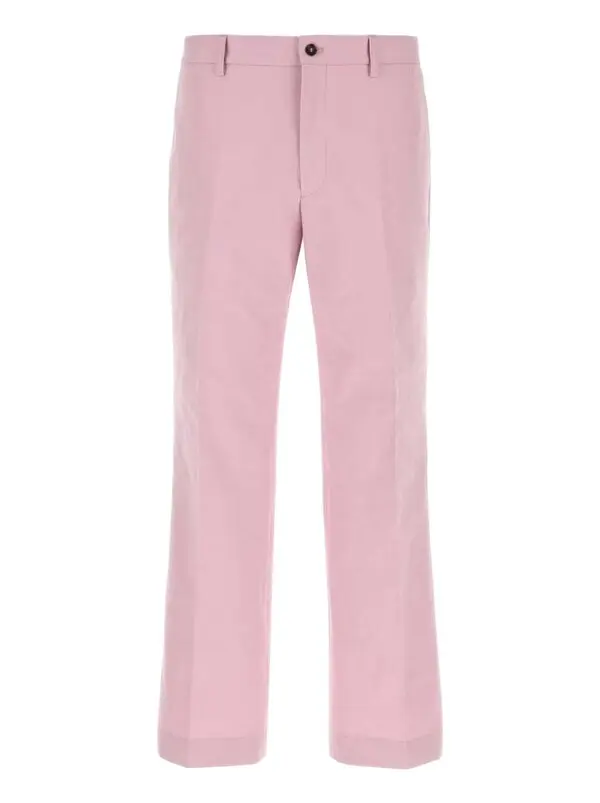 Prada Tailored Cotton Trousers - Cream