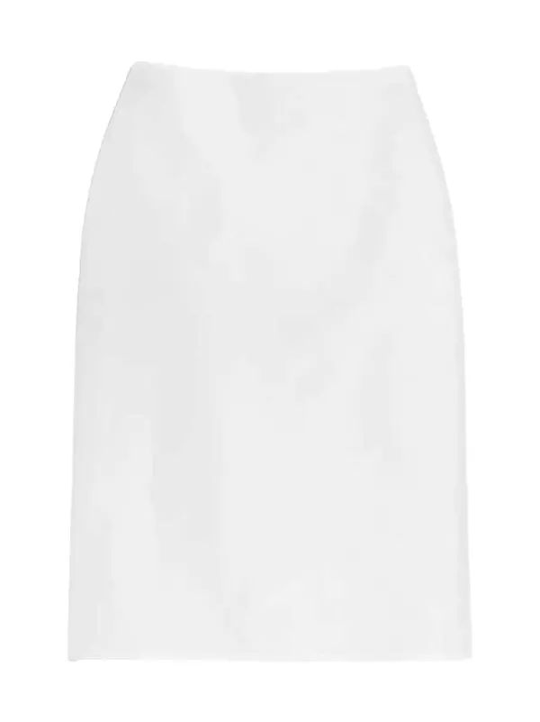 JIL SANDER Technical Faille Midi Skirt - White