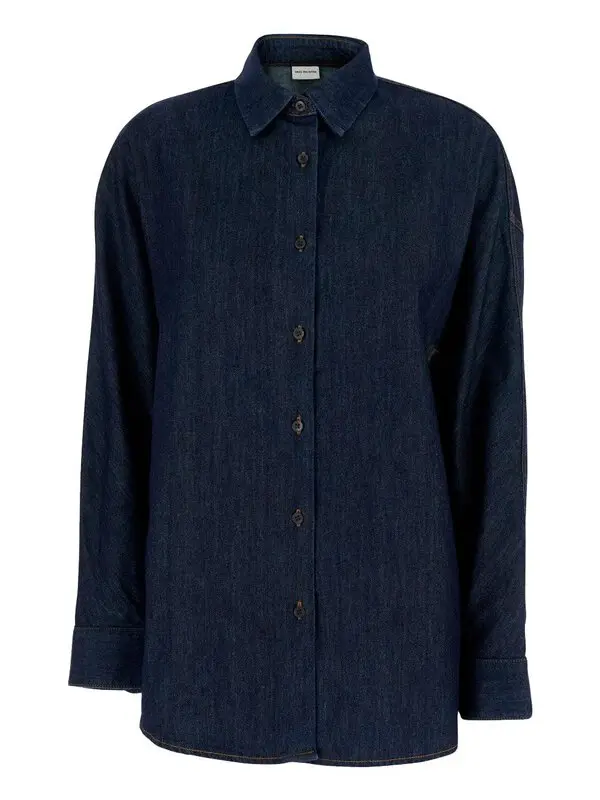 Dries Van Noten Denim Classic Collar Shirt - Multicolor