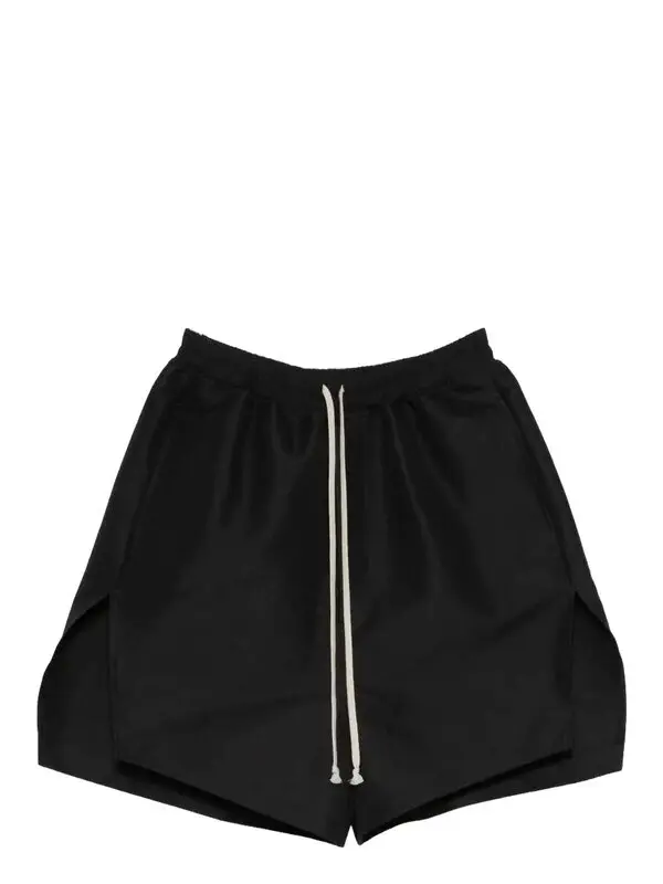 Rick Owens Drawstring Shorts With Side Slits - Black
