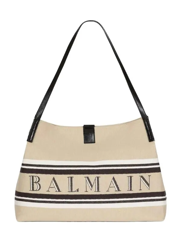 Balmain Release Medium Logo Tote Bag - Brown