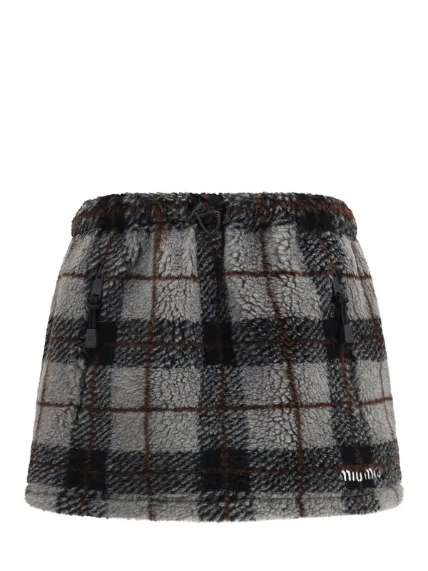Miu Miu Check Mini Skirt - Multicolor