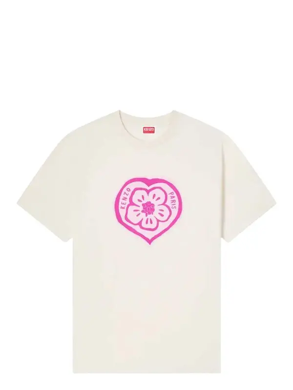 Kenzo Loose-fitting Cotton T-shirt With Boke Heart Print - Multicolor