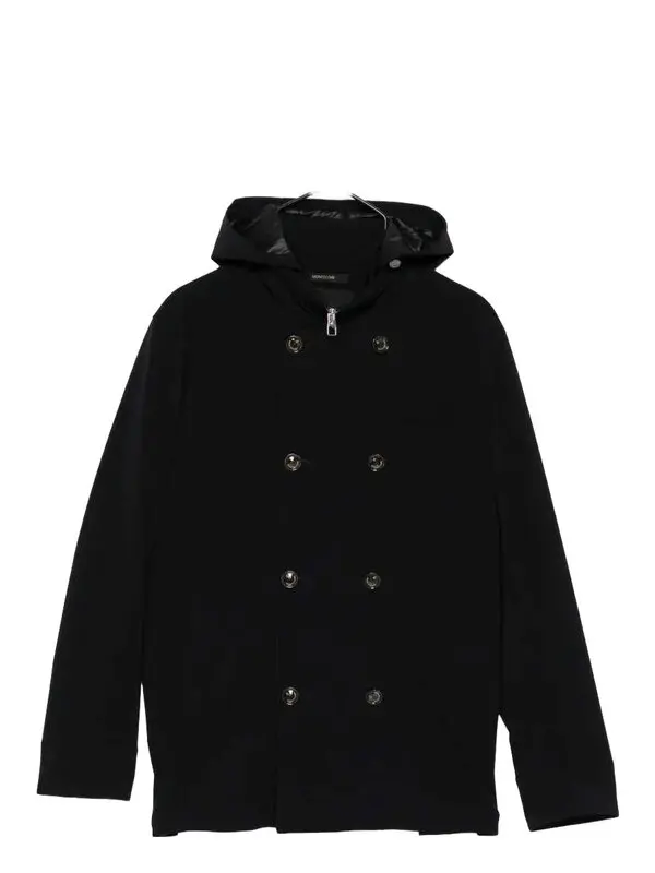 MONTECORE Double-breasted Hooded Jacket - Blue