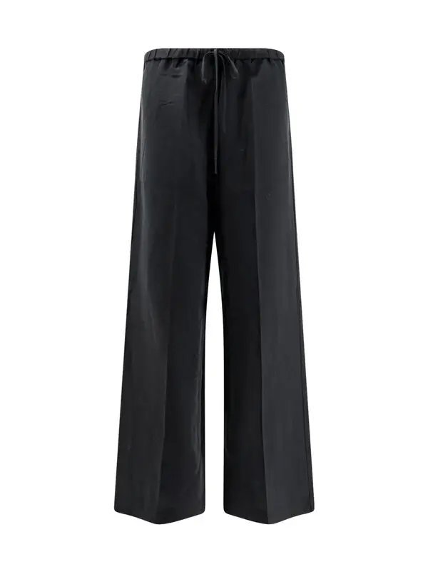 TOTEME Linen And Lyocell Blend Trousers - Black