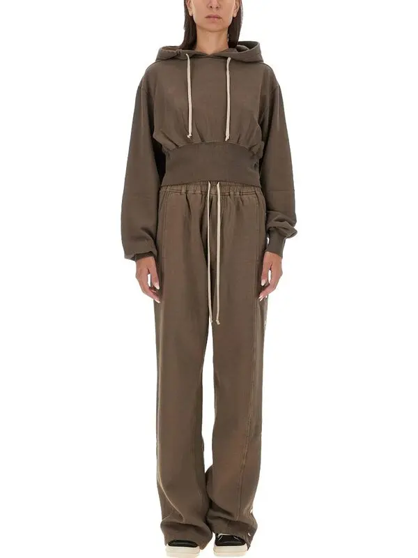 Rick Owens Tatlin Cropped Hoodie - Cream