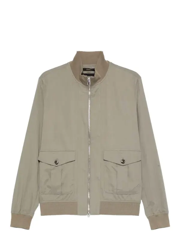 MONTECORE Bomber Jacket With Flap Pockets - Green