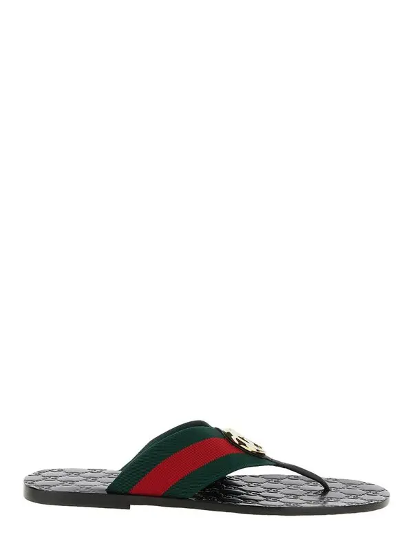 Gucci Embossed Rubber Sandals - Multicolor