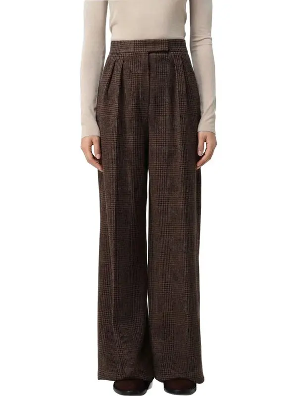 Max Mara Pleated Wide-leg Trousers - Brown