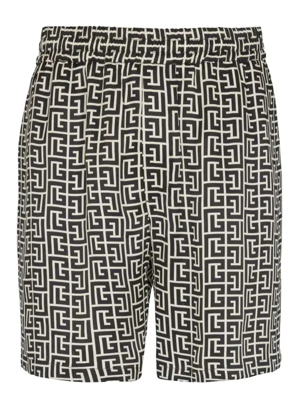 Balmain Monogram Shorts - Multicolor