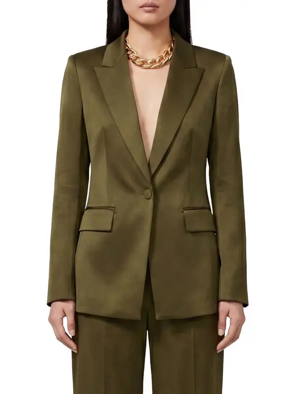 Max Mara Belted Hooded Jacket - Green