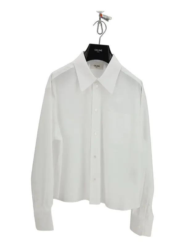 Celine Cropped Shirt - White