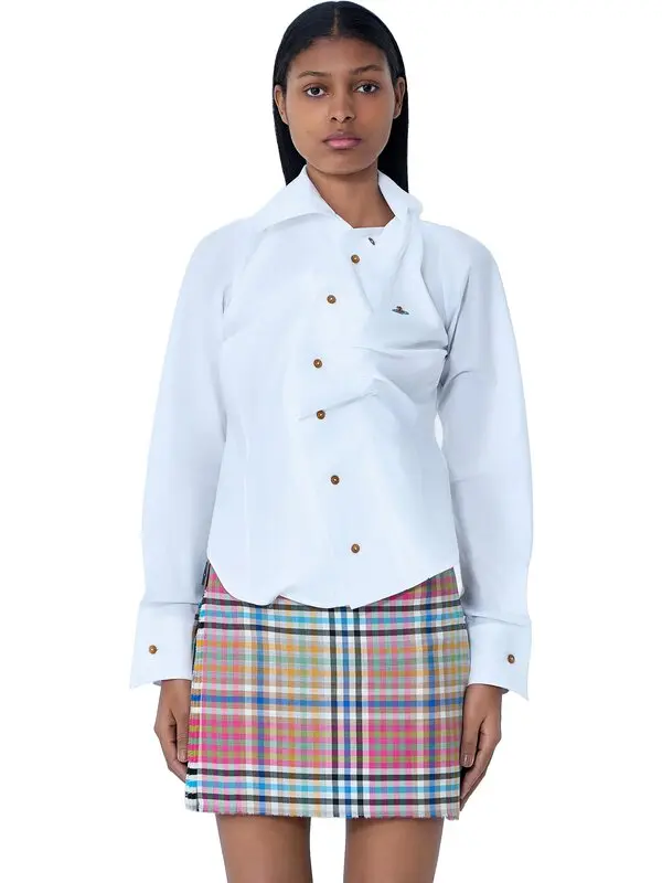 VIVIENNE WESTWOOD Asymmetrical Button Detail Shirt - White
