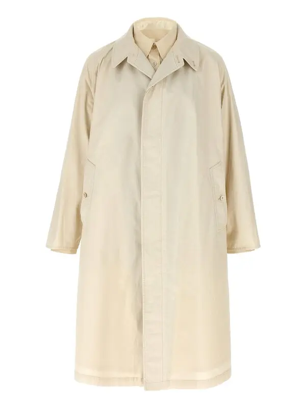MAISON MARGIELA Layered Trench Coat - Cream