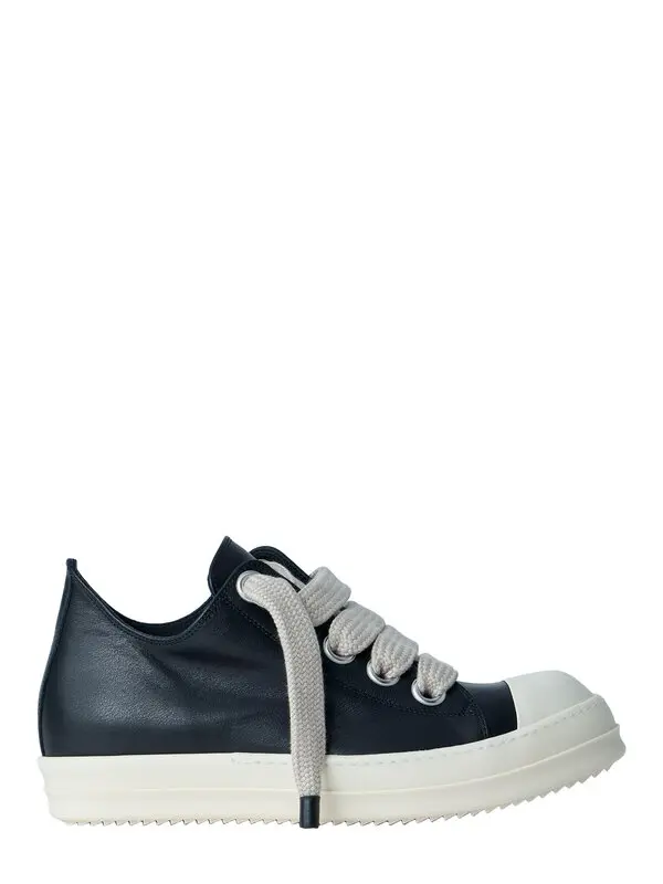 Rick Owens Jumbolace Low-top Leather Sneakers - Black