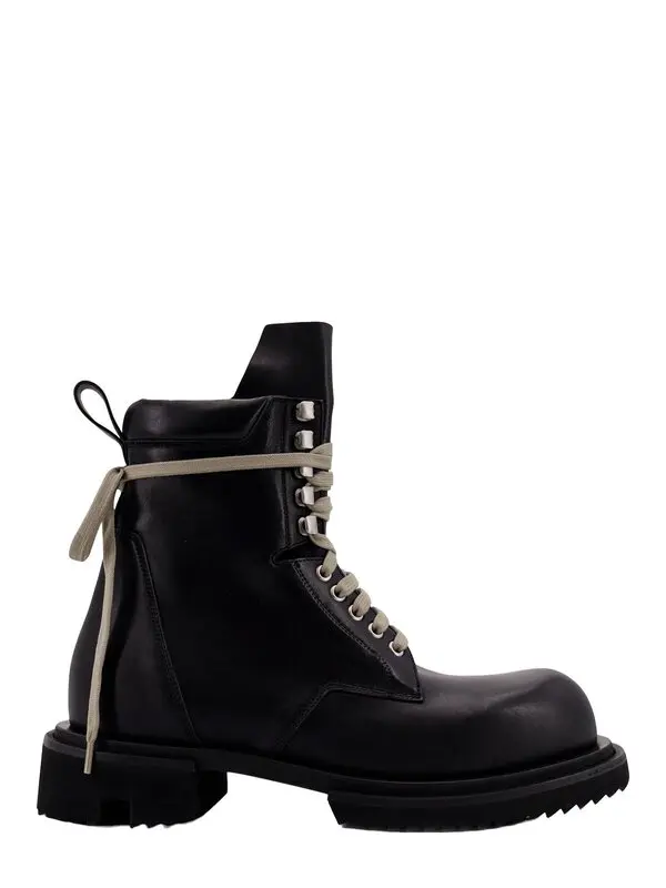 Rick Owens Leather Lace-up Boots - Black